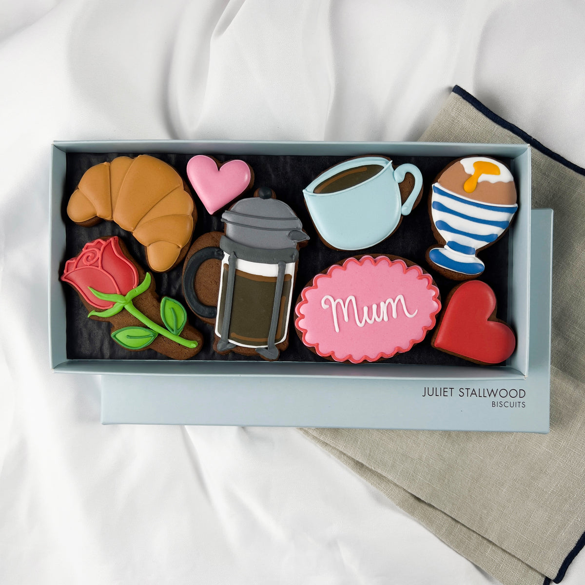 Breakfast In Bed Deluxe Biscuit Box – Juliet Stallwood Cakes & Biscuits