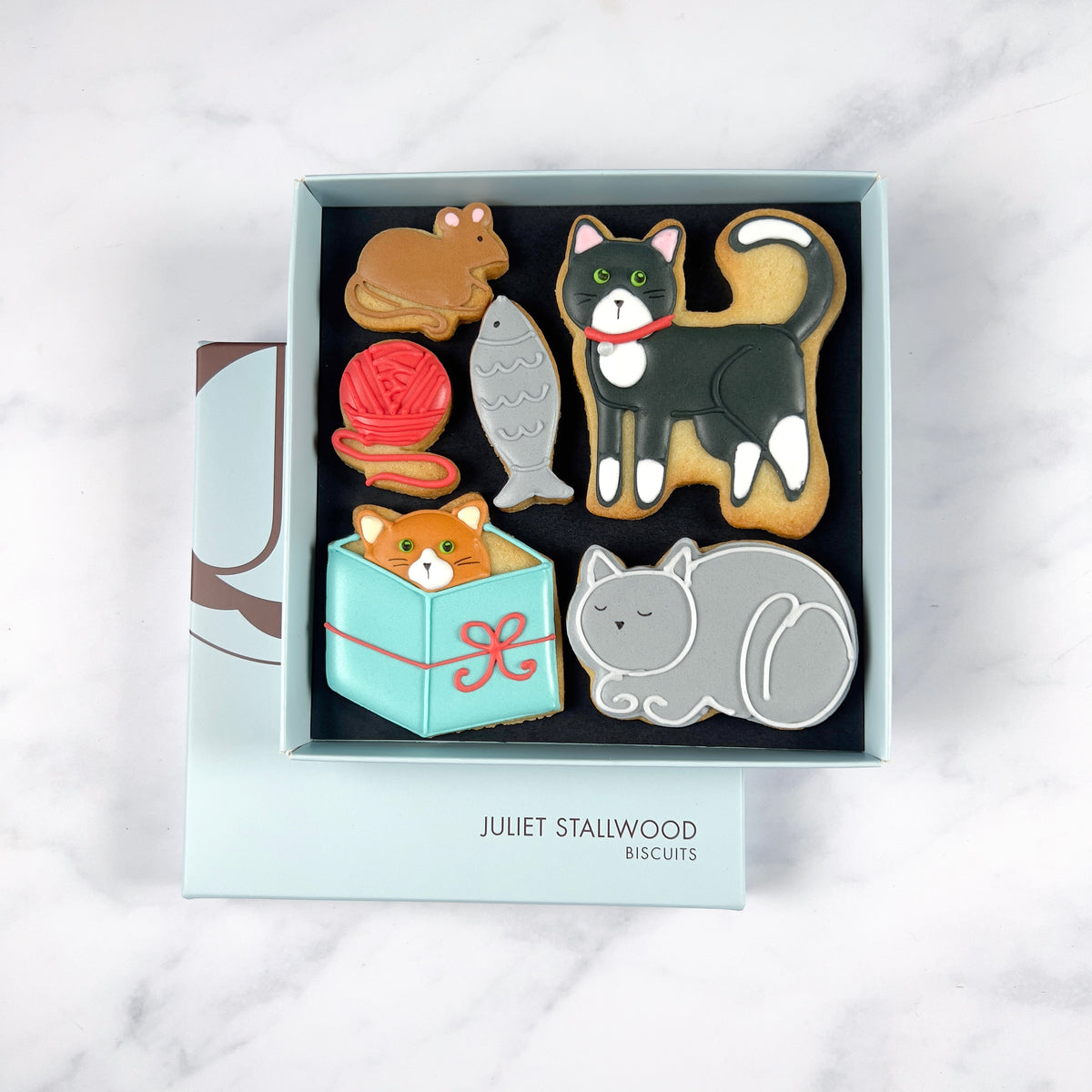 Cats Biscuit Box – Juliet Stallwood Cakes & Biscuits