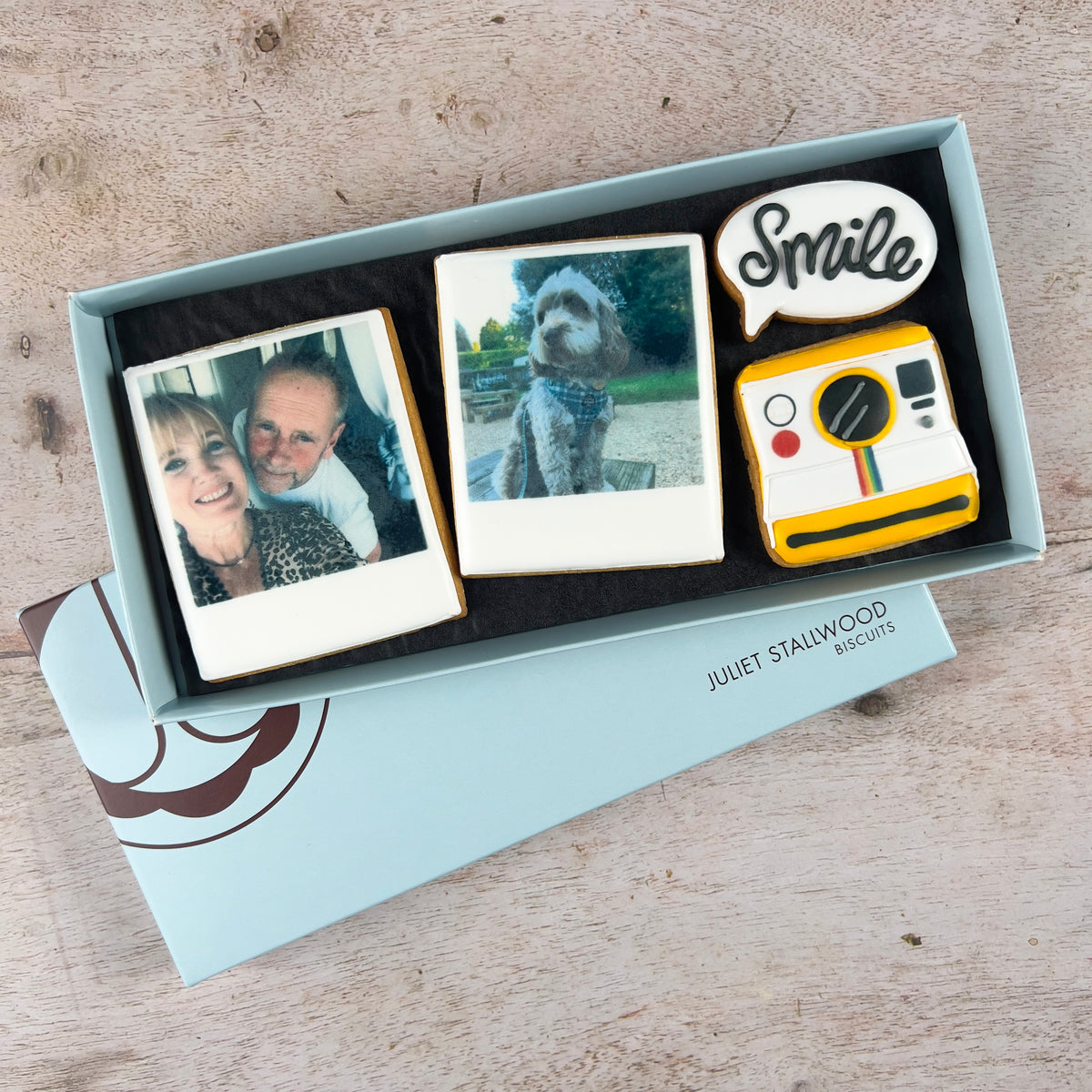 Polaroid Deluxe Biscuit Box – Juliet Stallwood Cakes & Biscuits